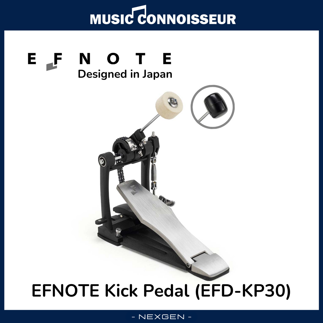 EFNOTE Kick Pedal (EFD-KP30) – Music Connoisseur (M) Sdn Bhd