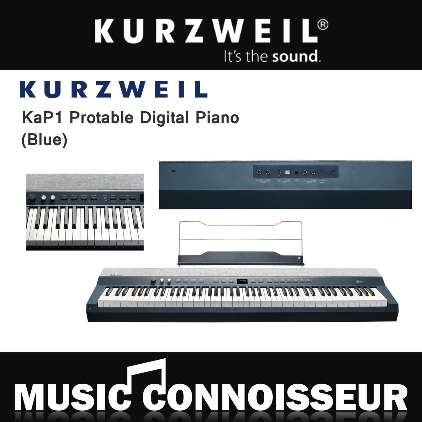 Kurzweil KaP1 Portable Digital Piano (Blue) – Music Connoisseur (M) Sdn Bhd