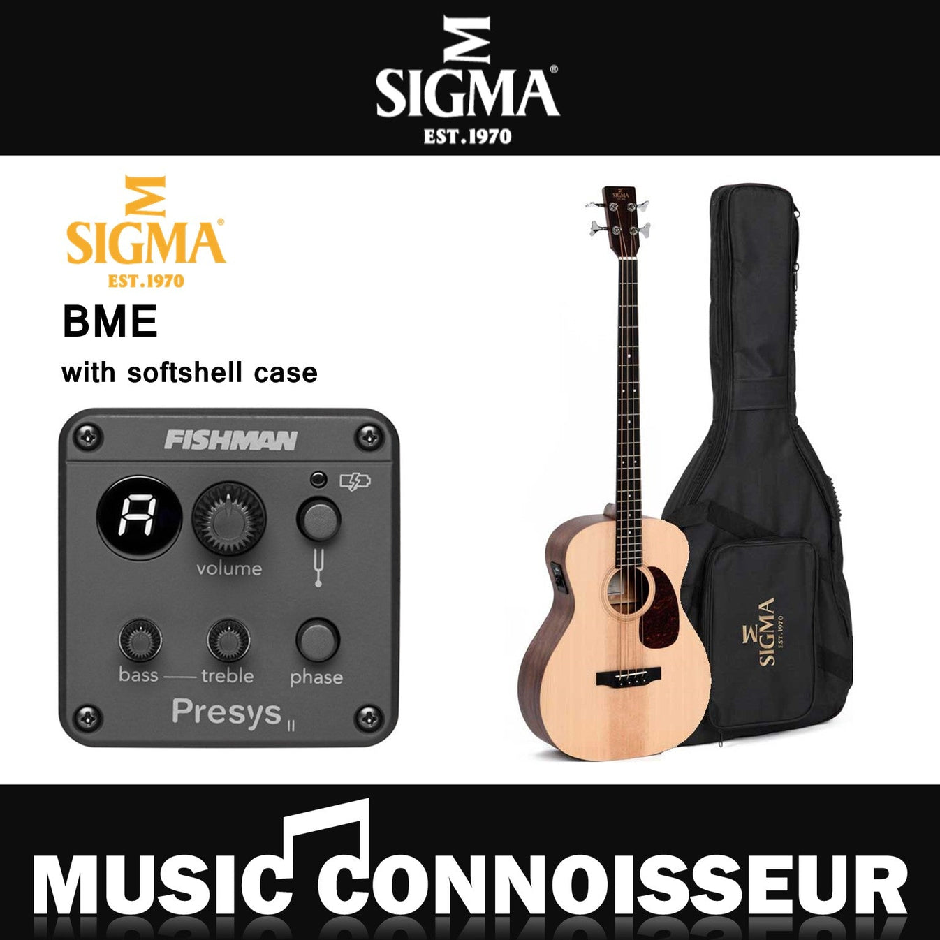 Sigma BME Acoustic Bass Guitar W/CASE – Music Connoisseur (M) Sdn Bhd
