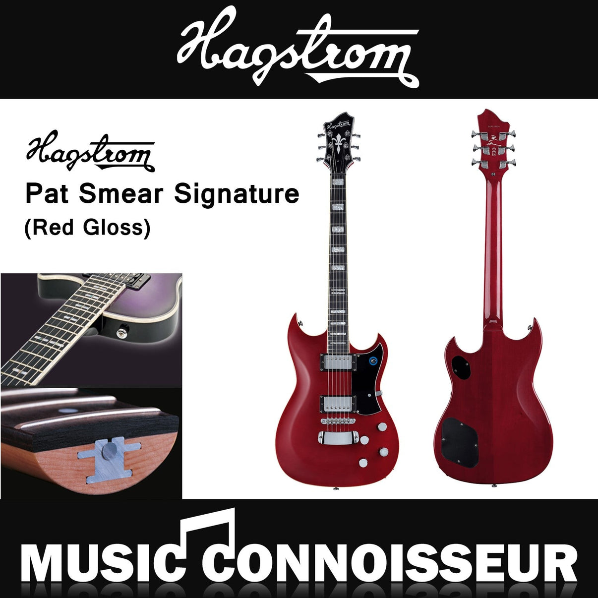 Hagstrom Pat Smear Signature Electric Guitar (Red Gloss) – Music ...