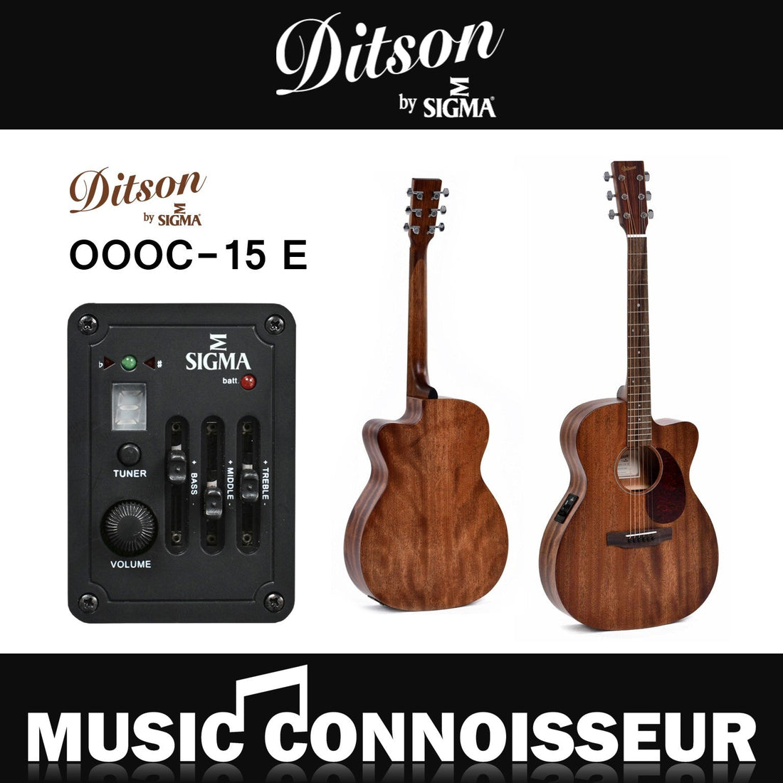 Ditson OOOC-15E Acoustic Guitar – Music Connoisseur (M) Sdn Bhd
