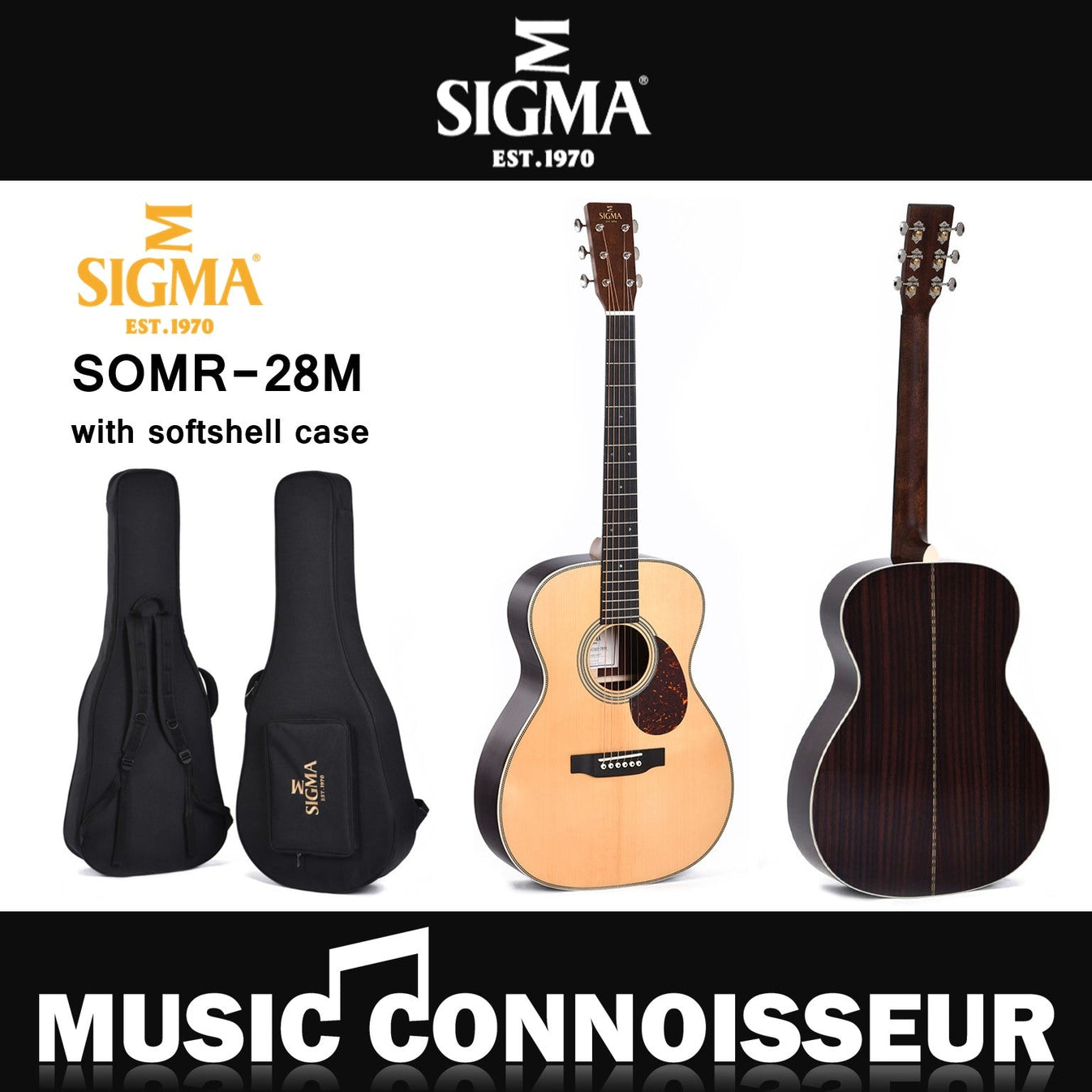 Sigma SOMR-28M Acoustic Guitar W/CASE – Music Connoisseur (M) Sdn Bhd
